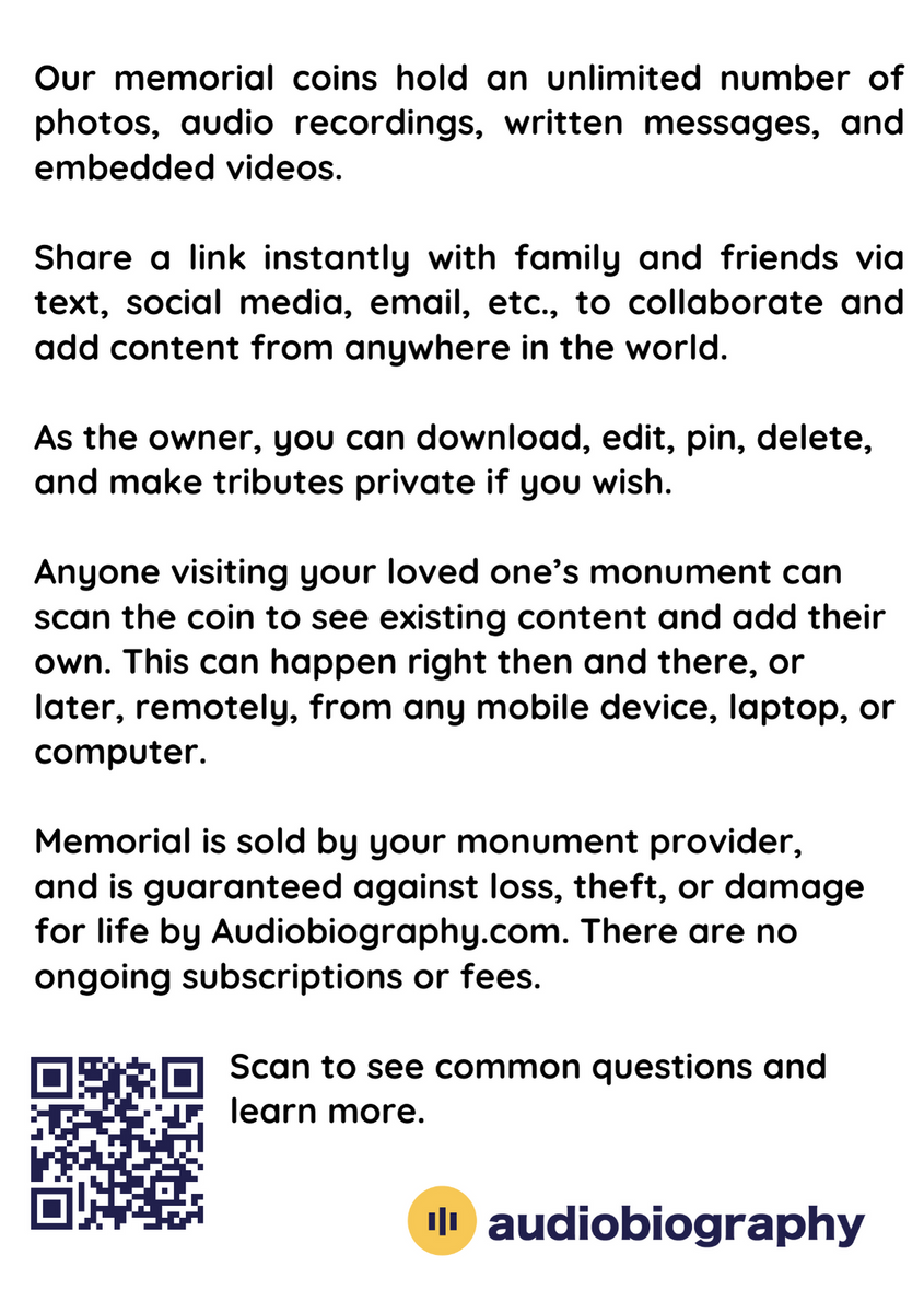 Free Retail Brochure – Audiobiography Partners